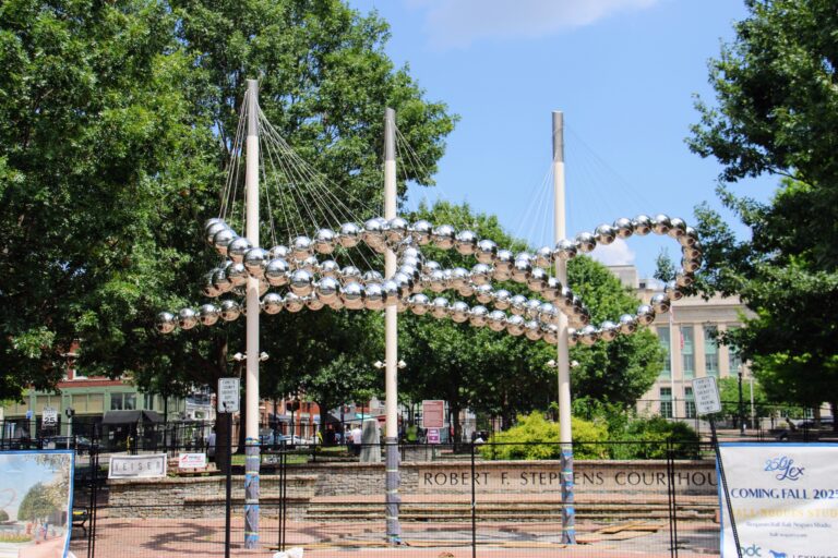Lexington’s big new ball sculpture just dropped—why it’s already a meme ...