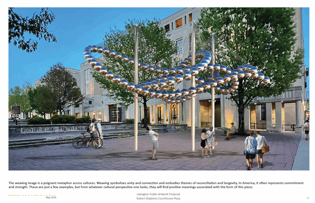 Lexington’s big new ball sculpture just dropped—why it’s already a meme ...