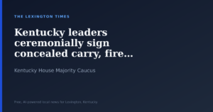 Kentucky leaders ceremonially sign concealed carry, firearm liability ...