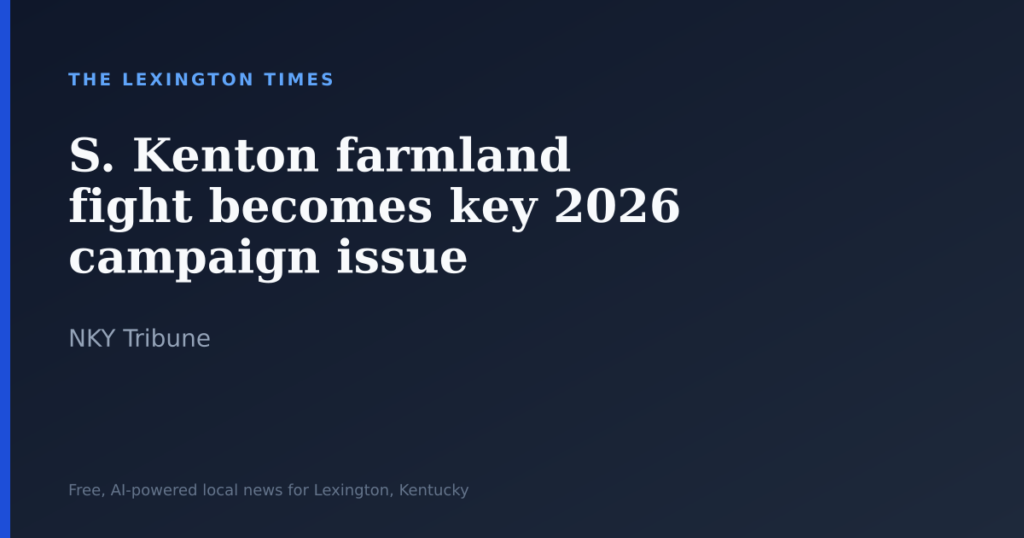 S. Kenton farmland fight becomes key 2026 campaign issue - The ...