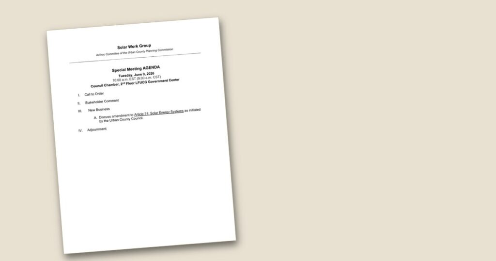 Solar Work Group to discuss updated energy systems ordinance - The ...